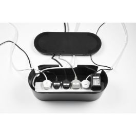 D-Line CableTidy Unit with 6 Way Socket Extension Large White